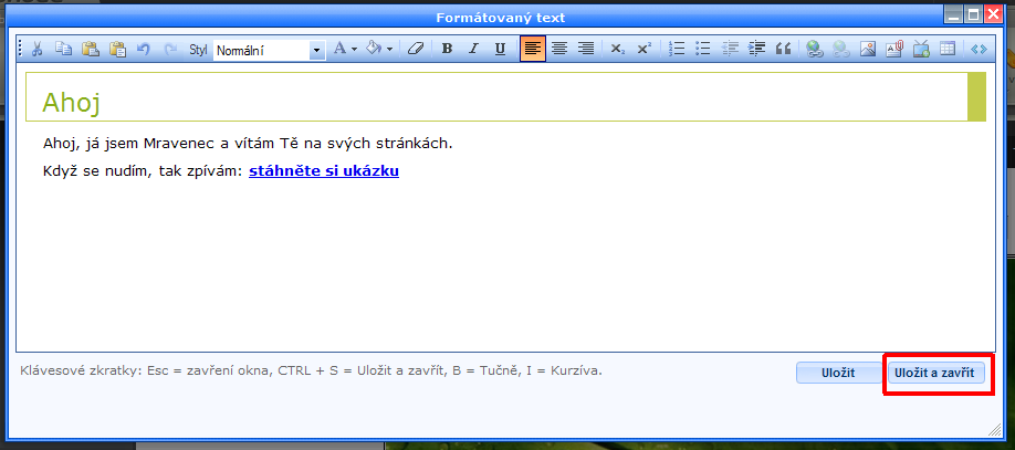 Jak přidat soubor ke stažení :: Mravenec